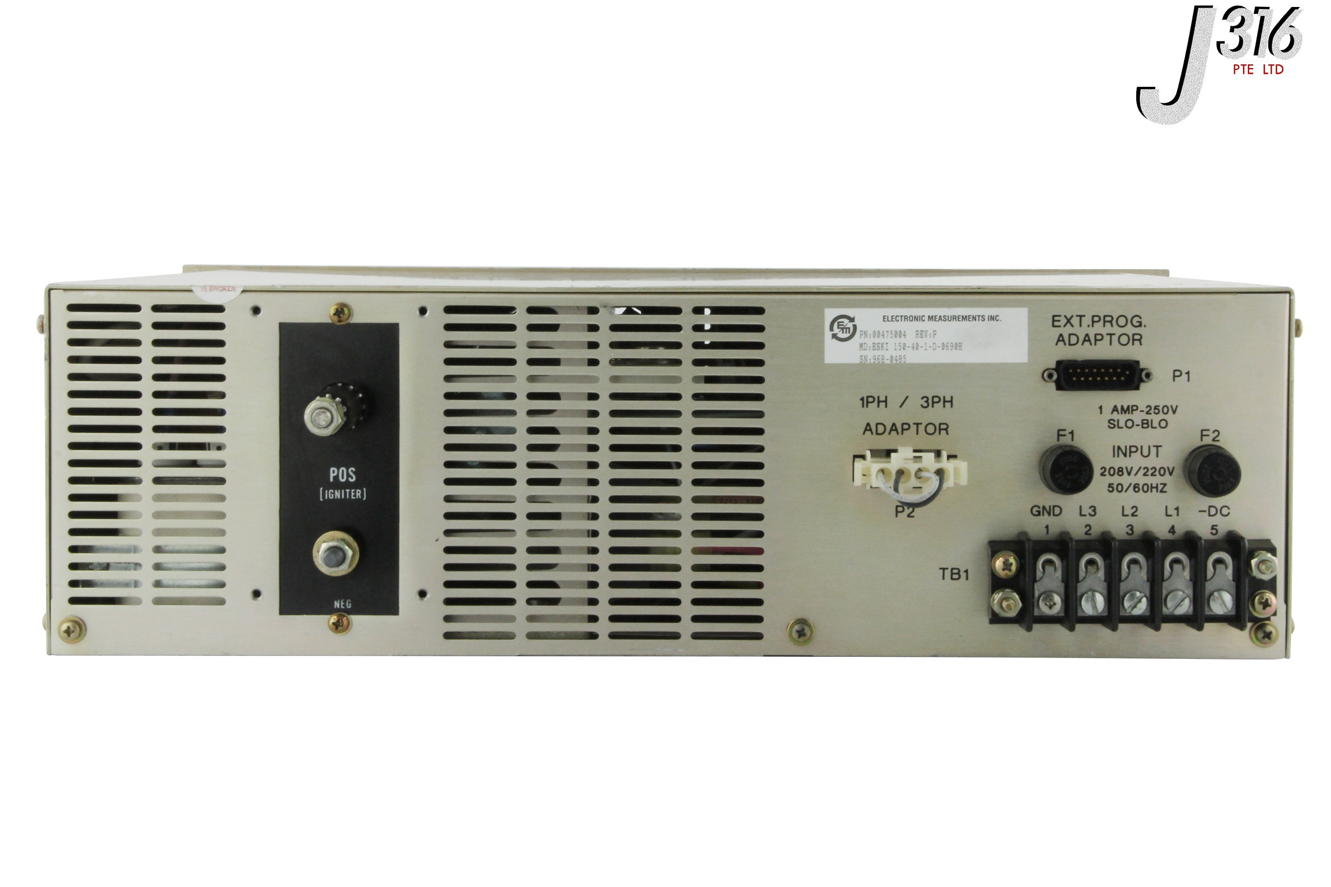 3890 ELECTRONIC MEASUREMENTS ESKI POWER SUPPLY PN 00475004 REV P 3890 ELECTRONIC MEASUREMENTS ESKI POWER SUPPLY PN 00475004 REV P